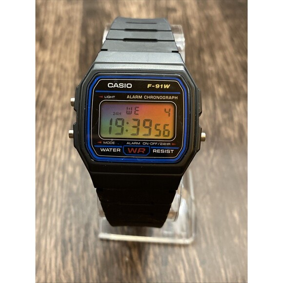 Casio | Accessories | Custom Casio F9w Color Screen Mod Rainbow Watch ...